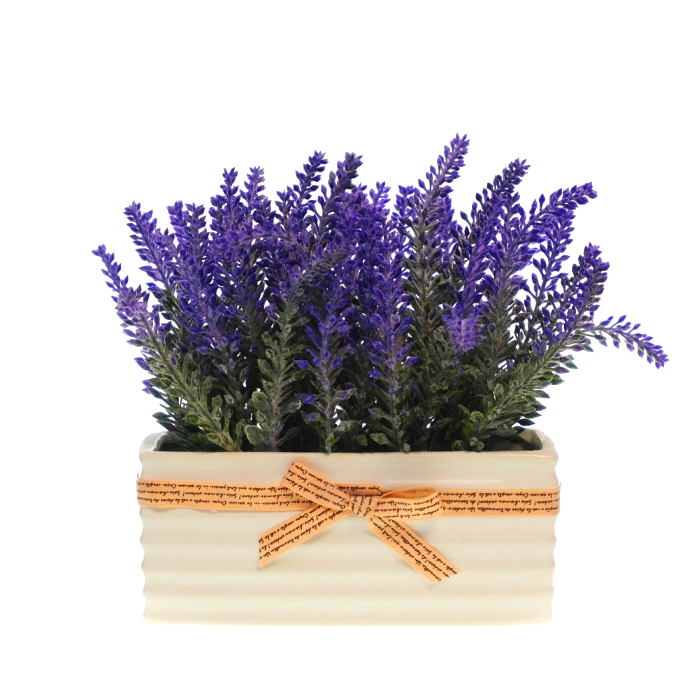 Lavanda Artificiala Sedia SED2208, Ghiveci Ortamental din Ceramica cu ...