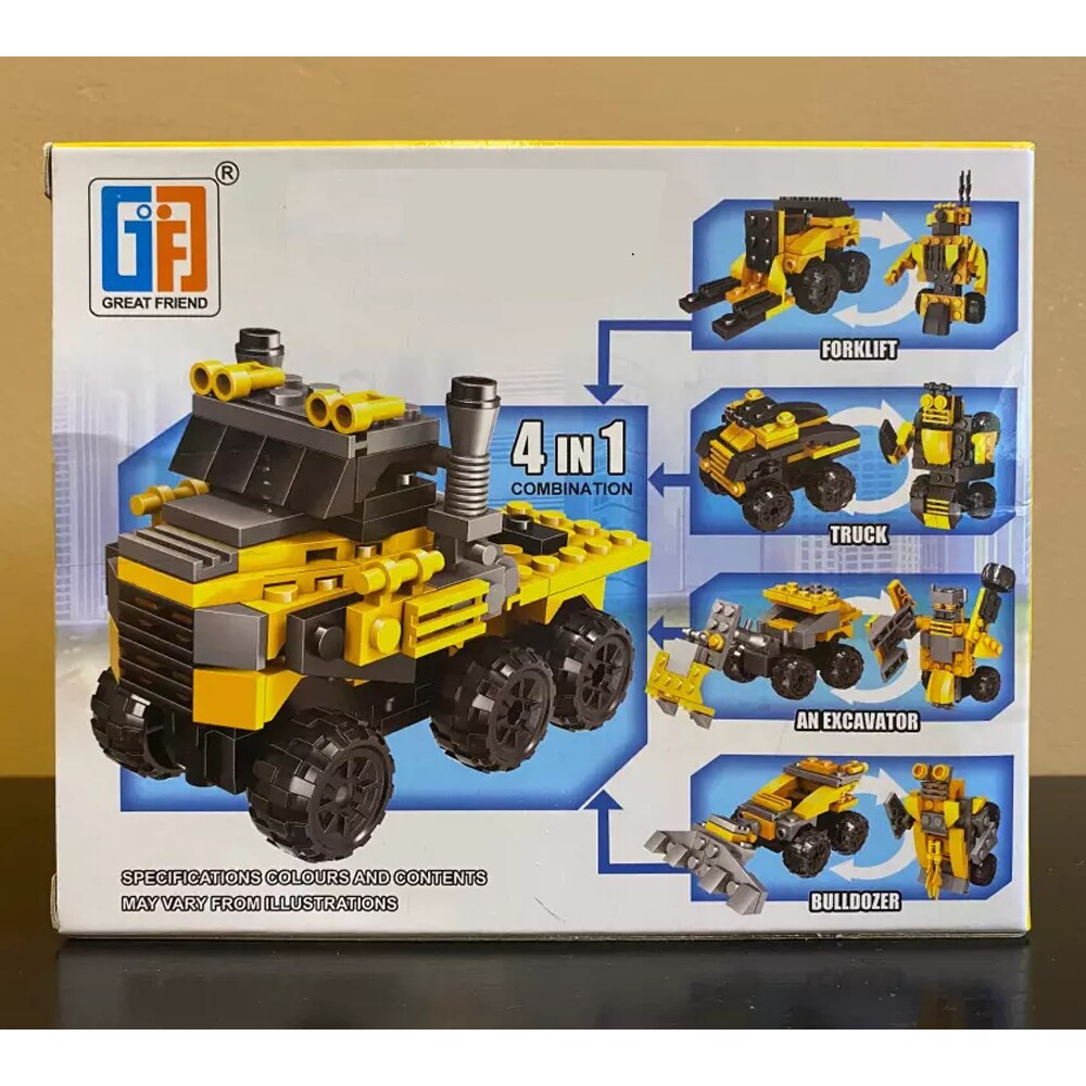 Joc de asamblare Karemi, City Engineering, 4 in 1, masini constructie ...