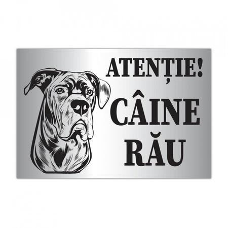 Indicator Atentionare, Stickermania, Atentie Caine rau!, Placuta PVC ...