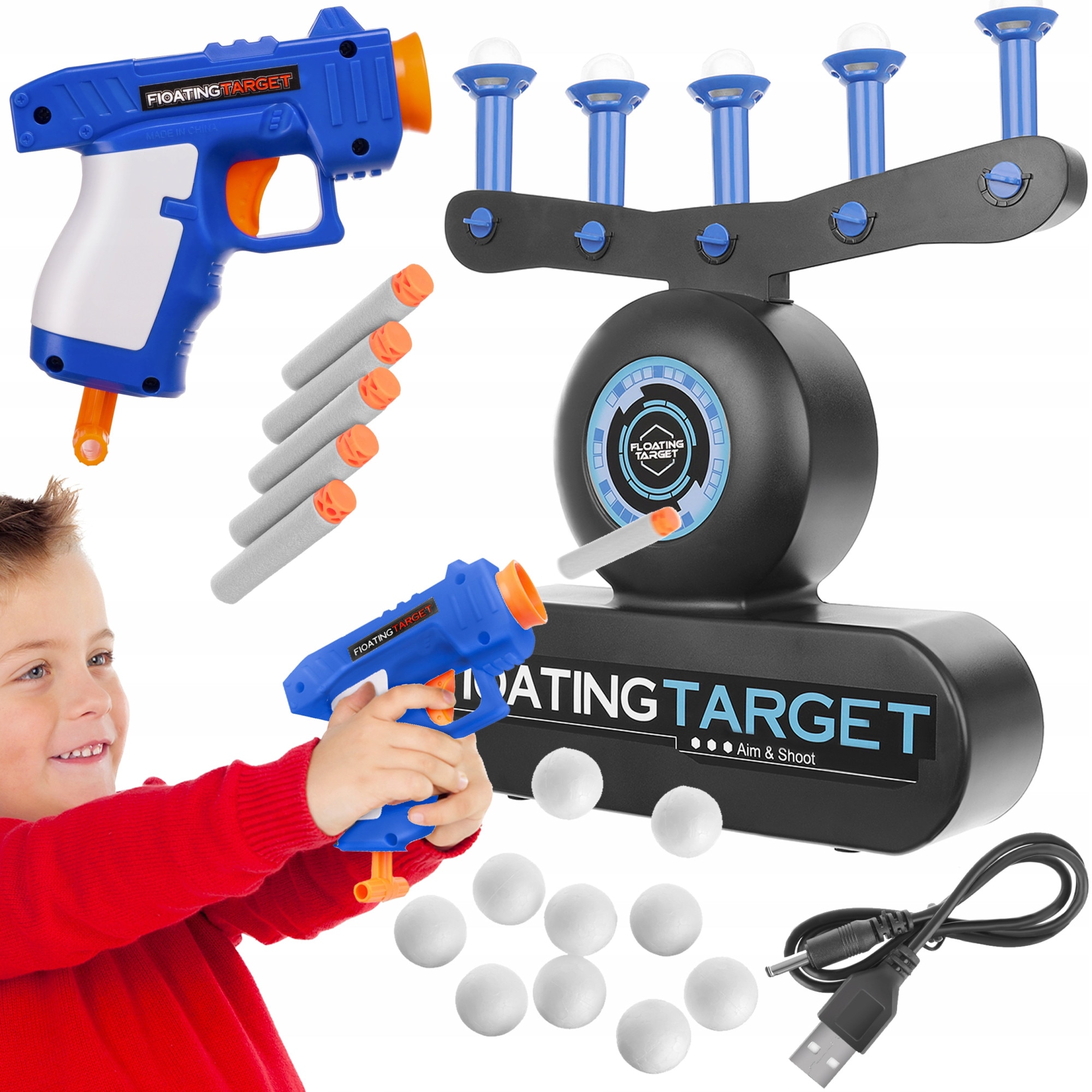 Set Tinta Plutitoare LikeSmart Floating Target, cu Pistol, 3 sageti, 5 ...
