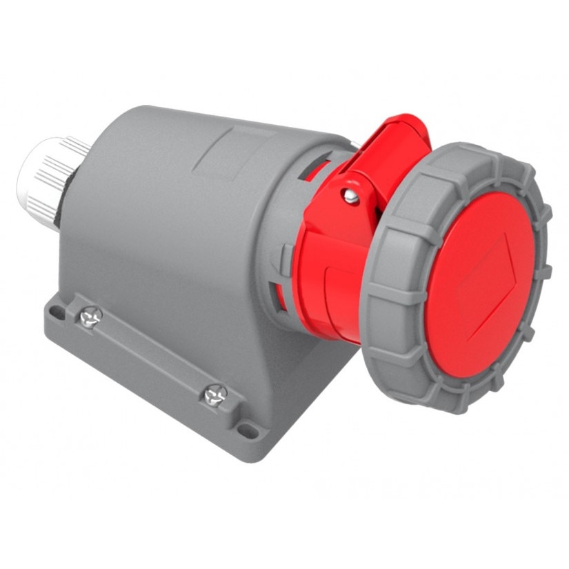 Priza industriala Bemis BC1-1504-7535, 3P+E, 16A, 380V, aparenta, unghi ...