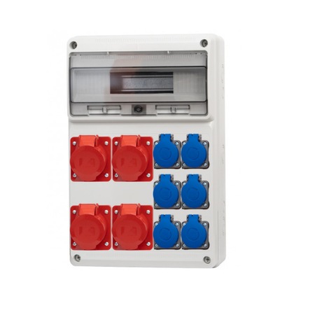 Elektromos panel, F-Elektro, 2x16A 5 tűs, 2x32A 5 tűs, 6x230 V, 16 ...