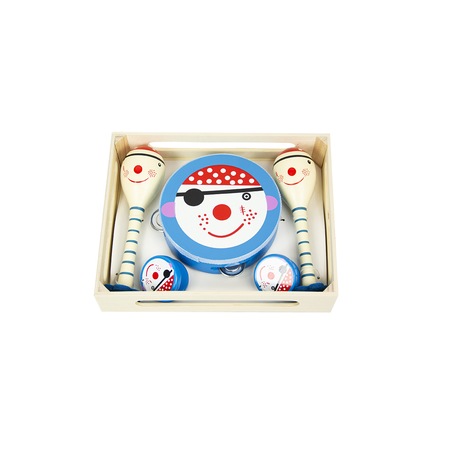 Set de instrumente muzicale din lemn 3 in 1 Pirat - eMAG.ro