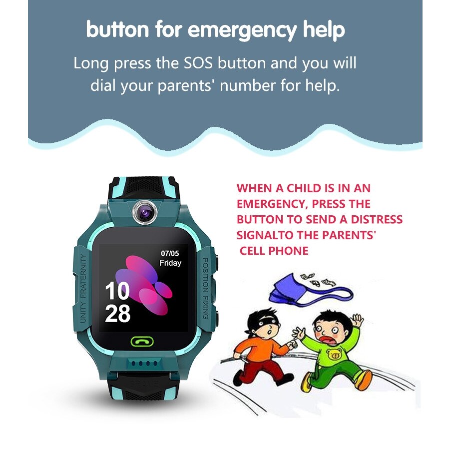 Ceas smartwatch copii cu GPS si functie telefon, camera foto frontala ...