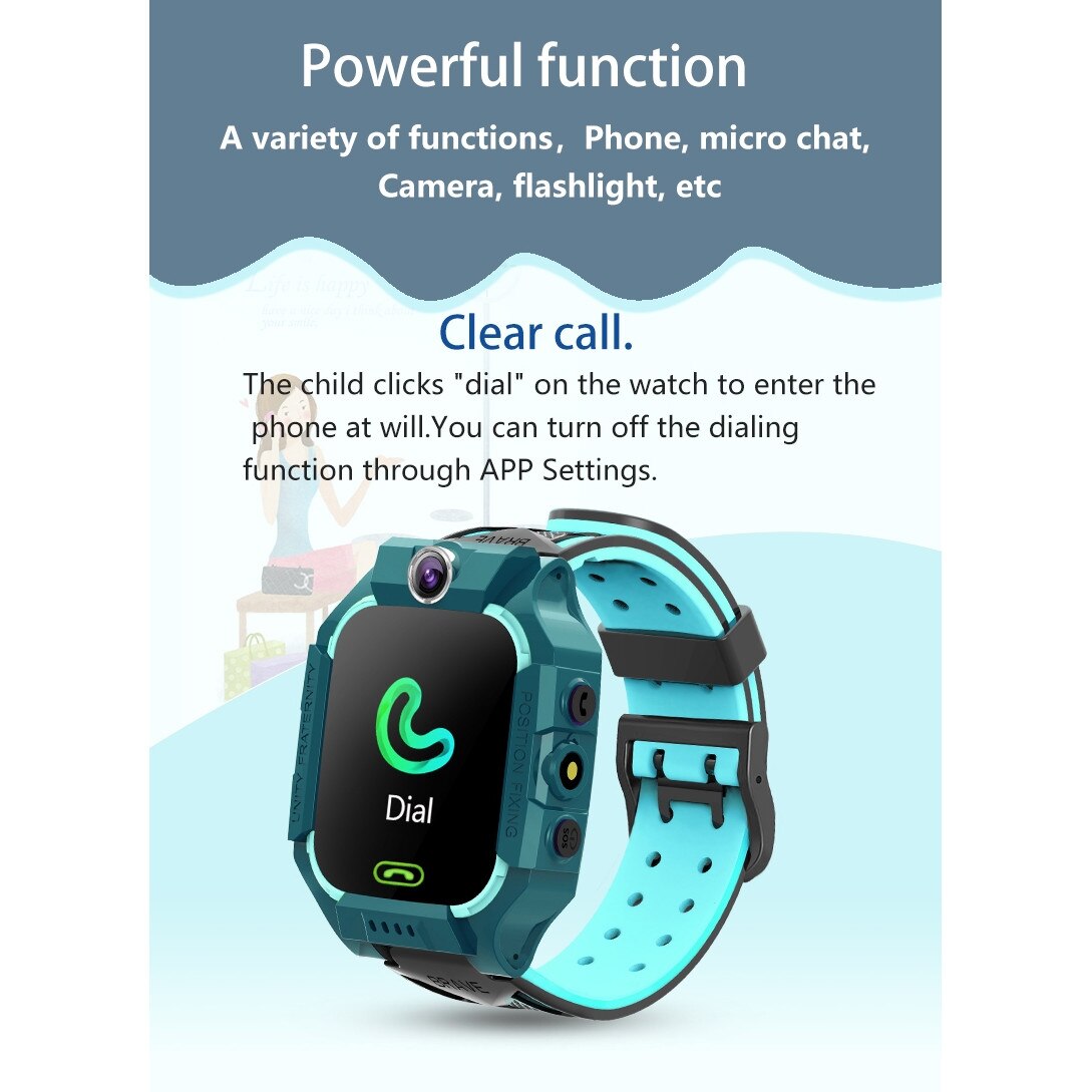 Ceas smartwatch copii cu GPS si functie telefon, camera foto frontala ...