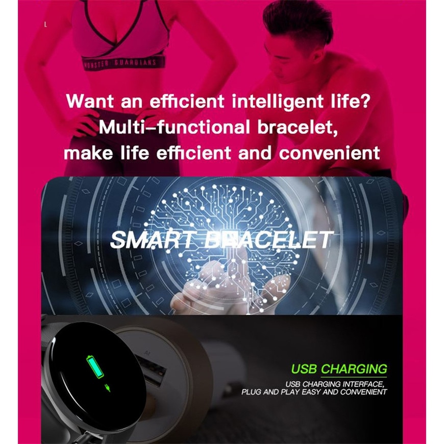 SmartWatch BMG L216, Фитнес гривна, Display color 44mm, Силиконова ...