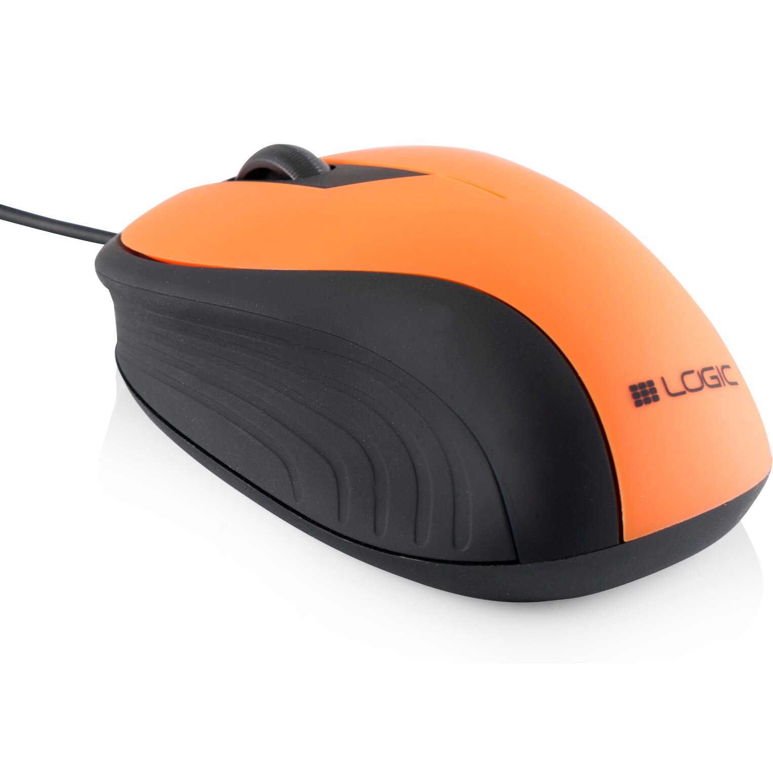 Mouse Logic LM-14, Wired USB, Black-Orange - eMAG.ro