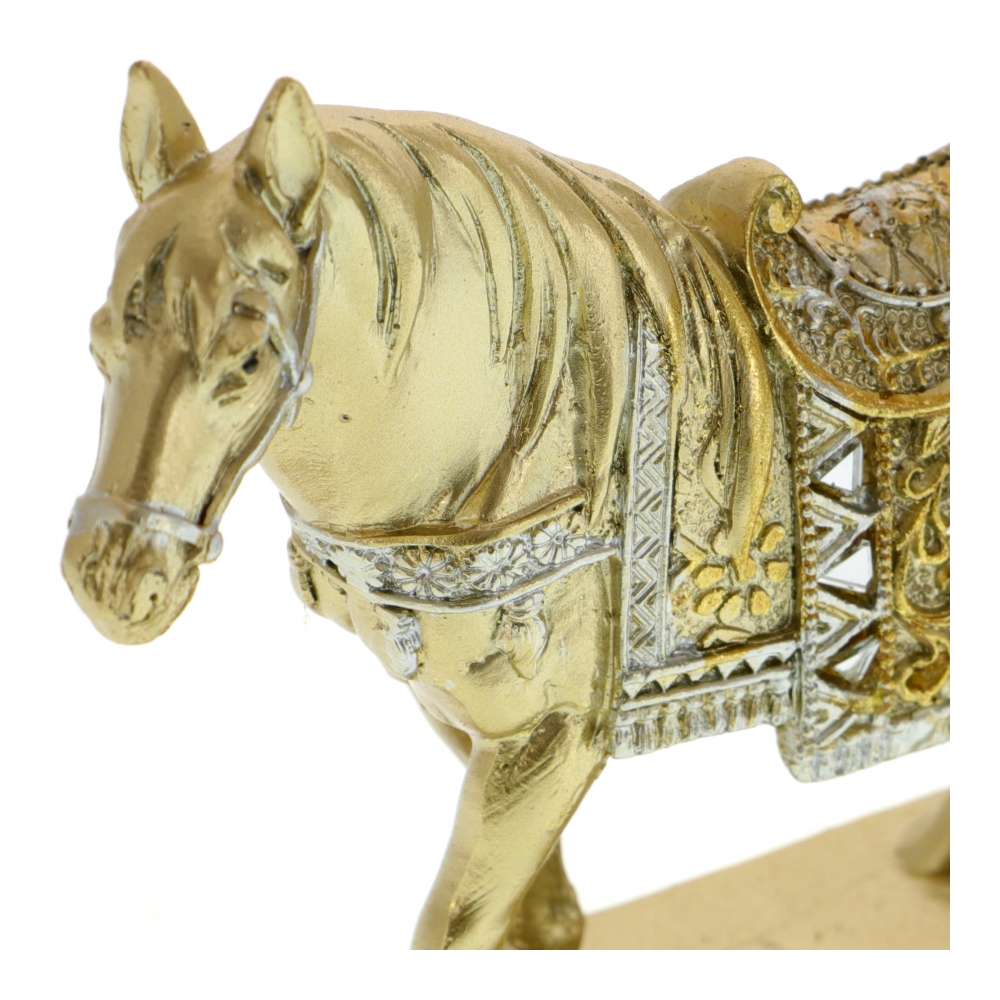 Figurina cal auriu mediu 14 cm - eMAG.ro