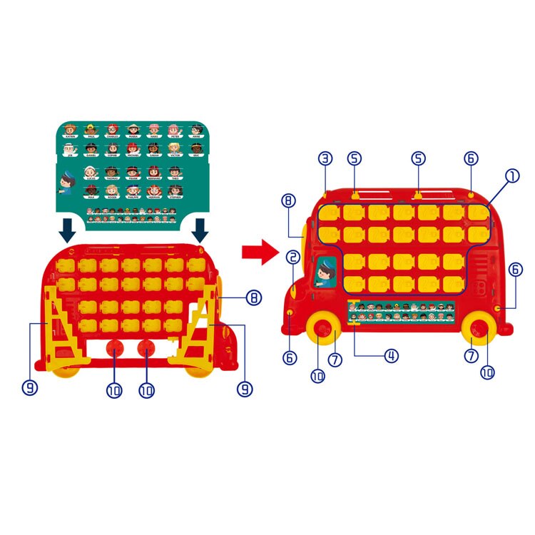 Joc de memorie si inteligenta "Ghici cine e in autobuz", joc de ...
