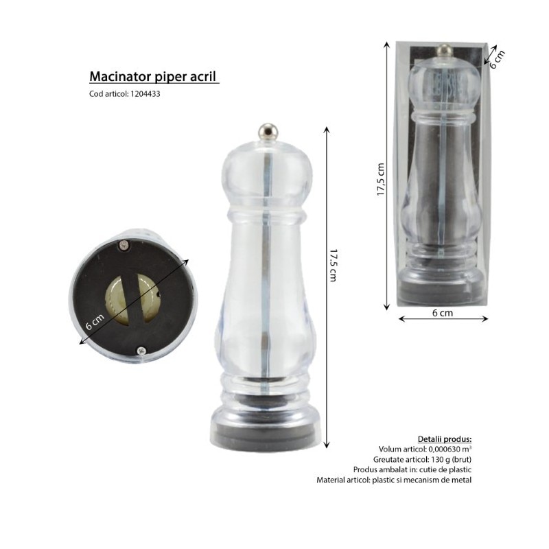 Macinator piper acril, AZHOME - eMAG.ro