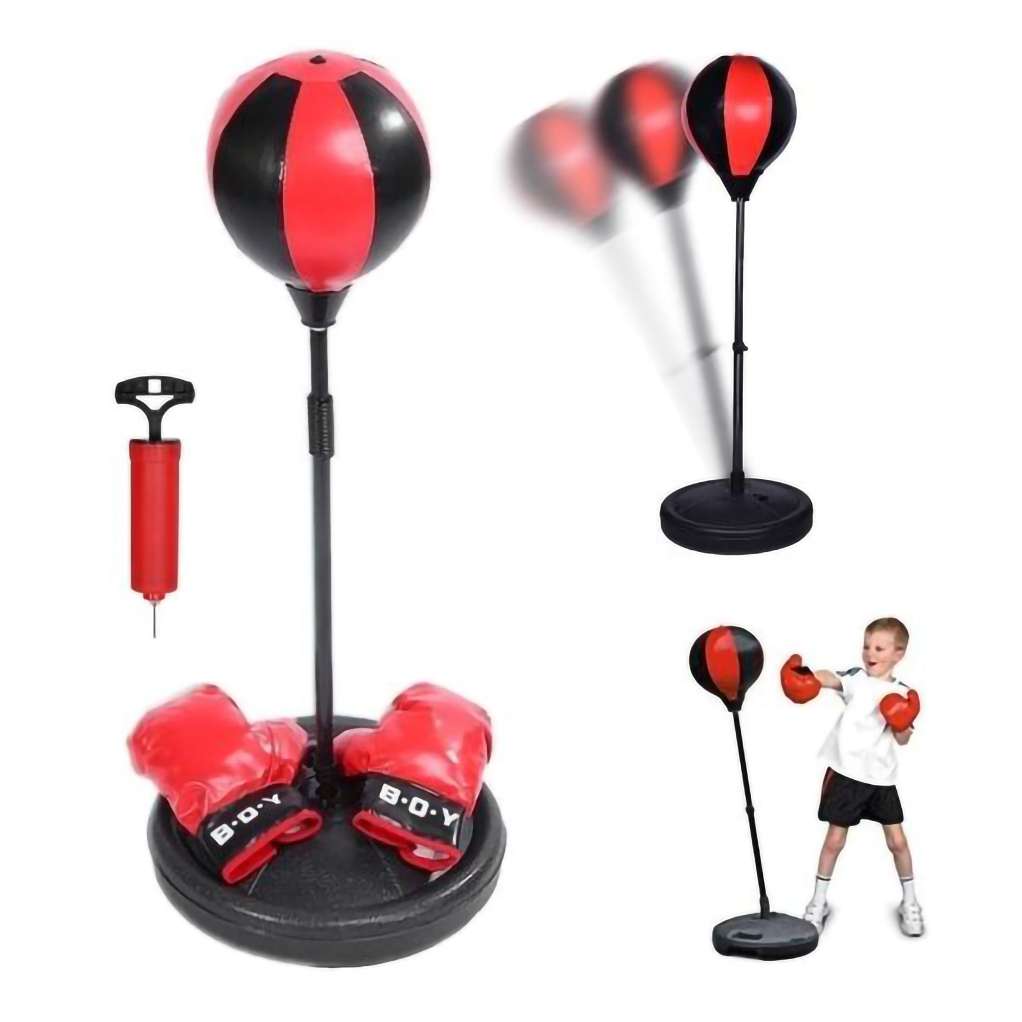 Set sac de box de jucarie si manusi, 101 cm, pentru copii - eMAG.ro