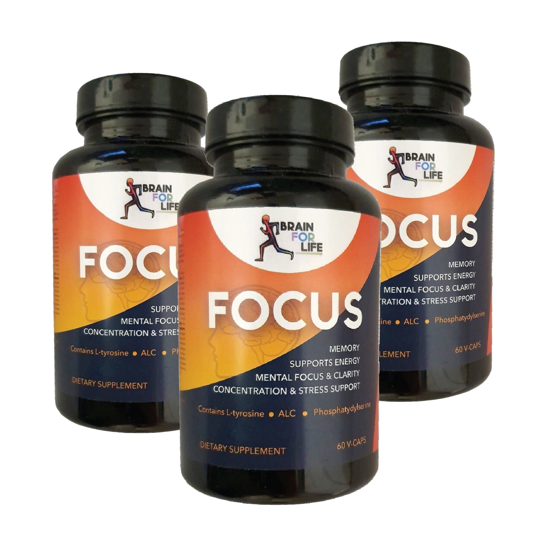 Set 3 cutii Focus, Memorare, Concentrare, Atentie, Brain For Life, 180 ...