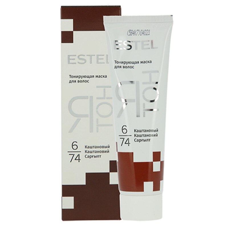 Masca nuantatoare pentru par YaTon, 6/74 Castaniu, 60 ml - eMAG.ro