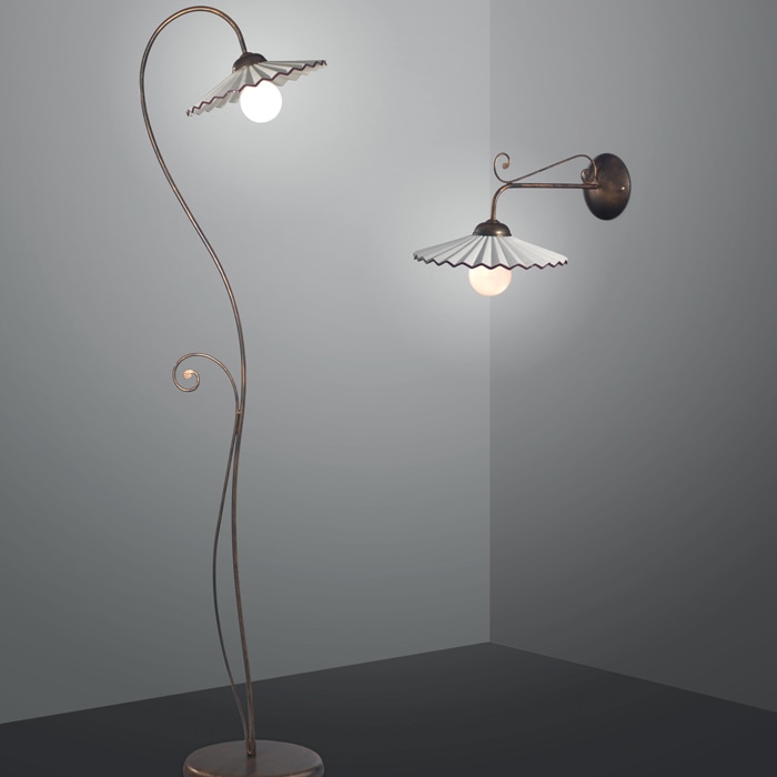 Lampadar Liberty din metal, Silux, stil rustic, finisaj maro, 1xE27, 20 ...