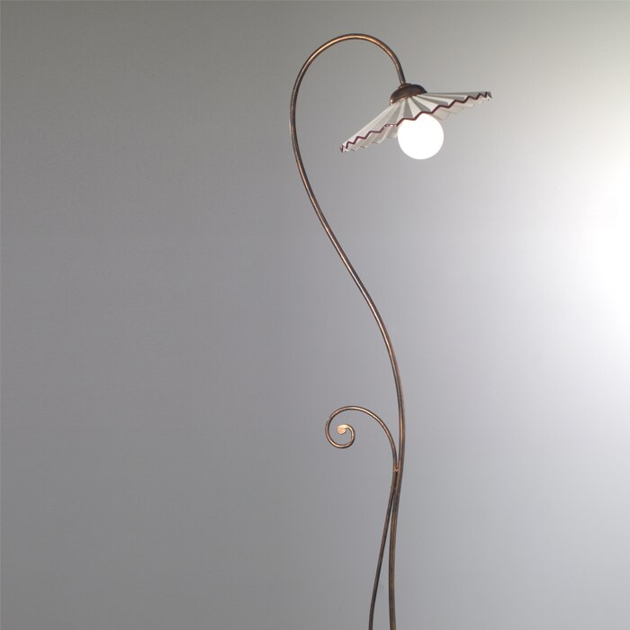 Lampadar Liberty din metal, Silux, stil rustic, finisaj maro, 1xE27, 20 ...