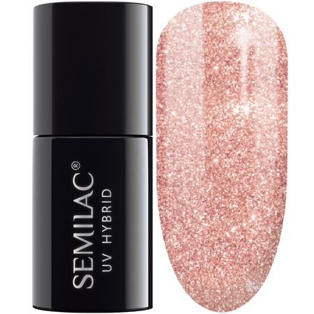 Полуперманентен лак за нокти Semilac, 094, розово злато, UV, LED, 7 ml ...