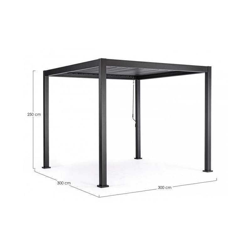 Pavilion Pergola PACIFIC, Aluminiu, 300x300x250, Antracit - eMAG.ro