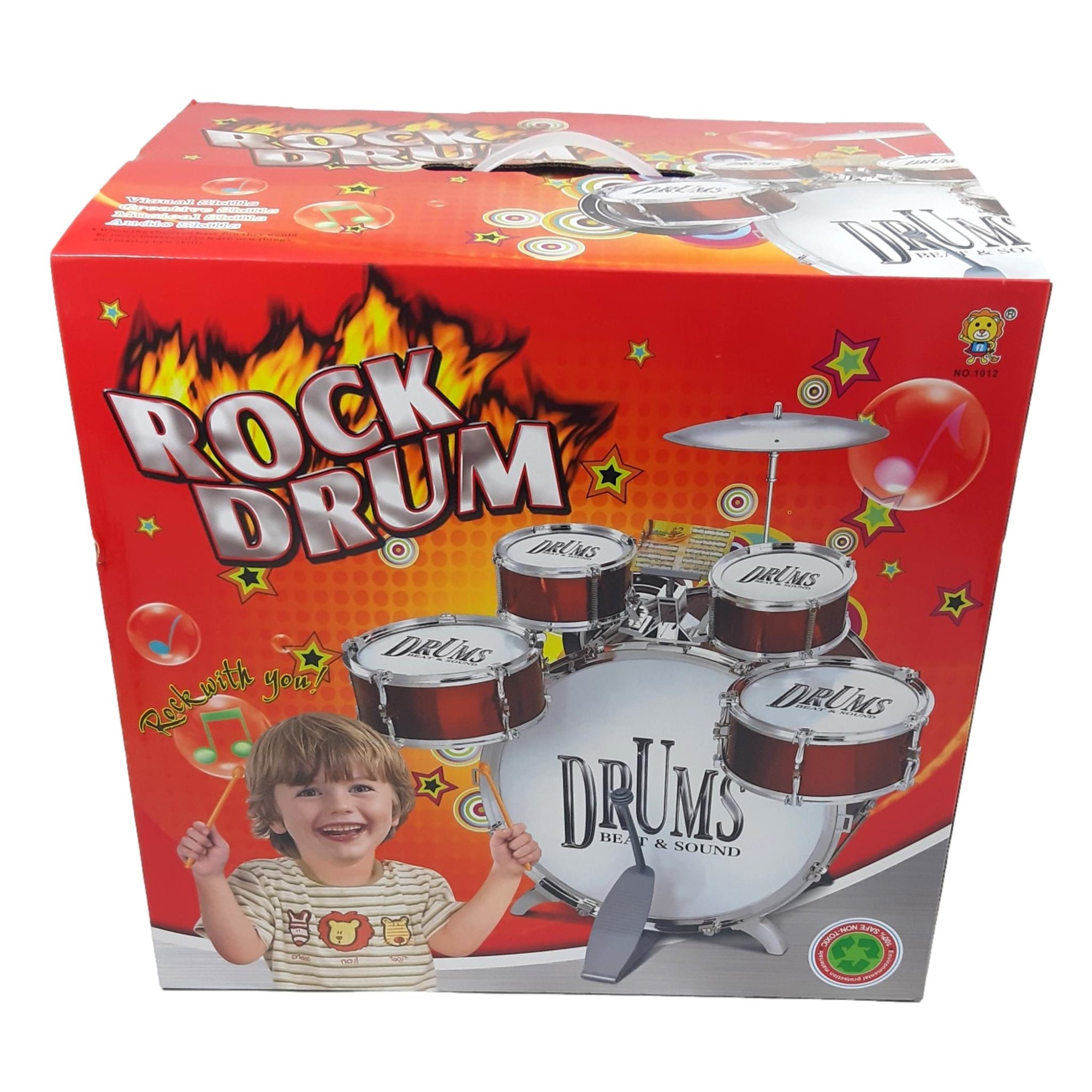 Set de Tobe cu Scaunel pentru Copii Jazz Drum, inaltime reglabila - eMAG.ro