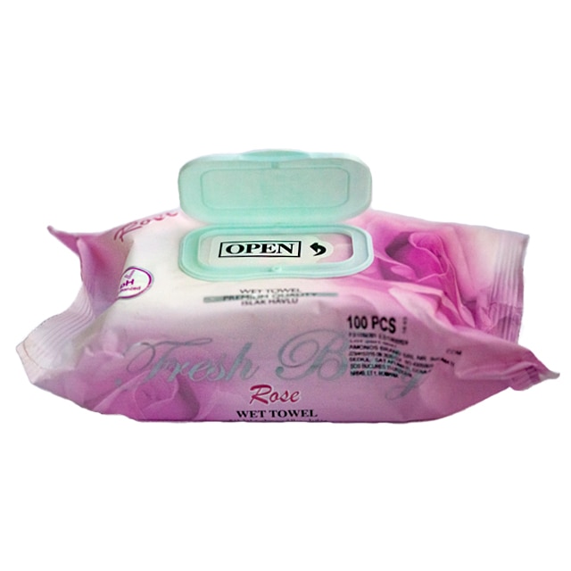 Servetele umede Fresh Baby - trandafir, 100buc - eMAG.ro