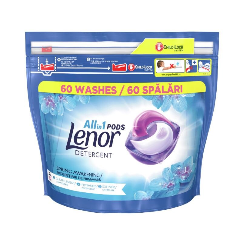 Detergent rufe capsule Lenor All in One PODS Spring Awakening, 60 ...