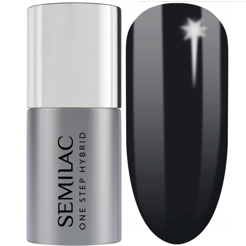 Semilac One Step хибриден лак за нокти, The Black Collection, S190 ...