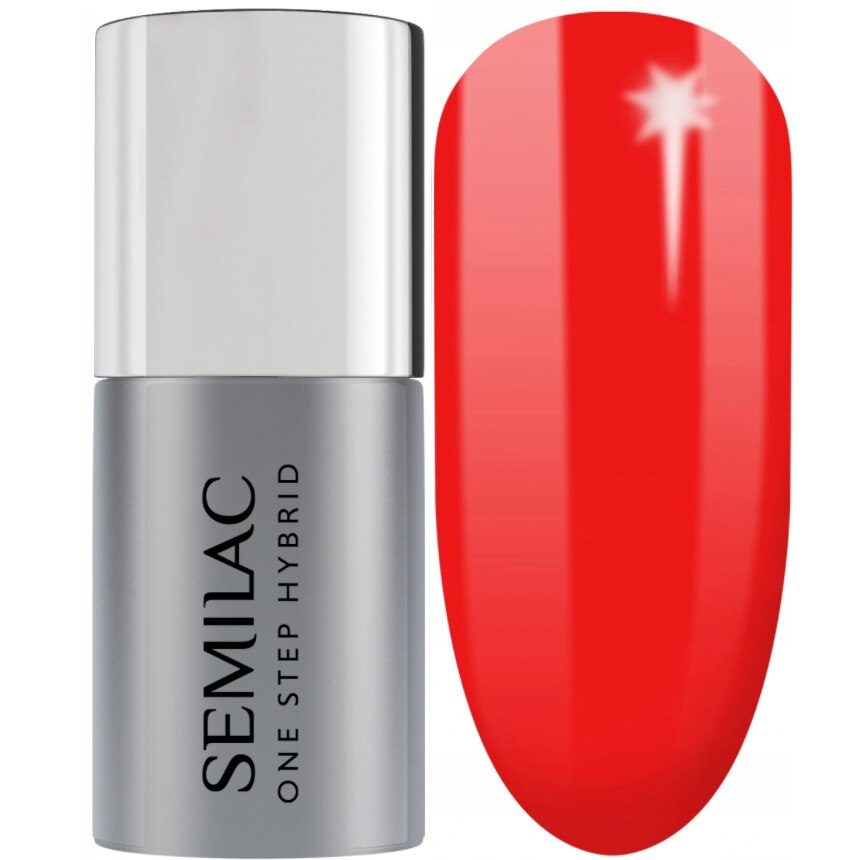 Semilac One Step hibrid körömlakk, Scarlet Collection, S530 Red, 5 ml ...