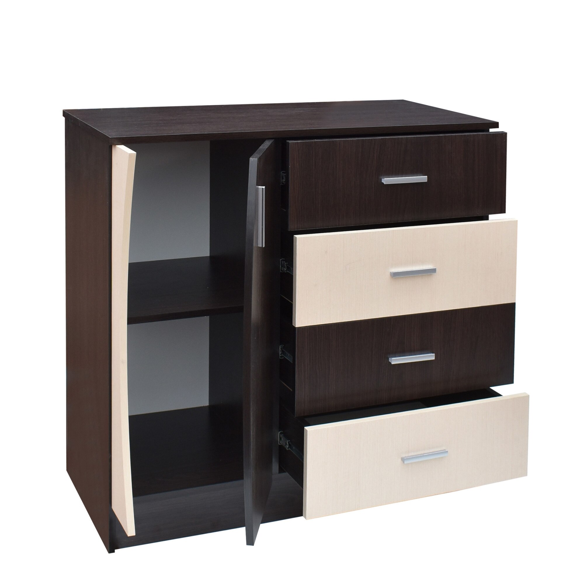 Comoda KF5, 101x44x90cm, Wenge - eMAG.ro