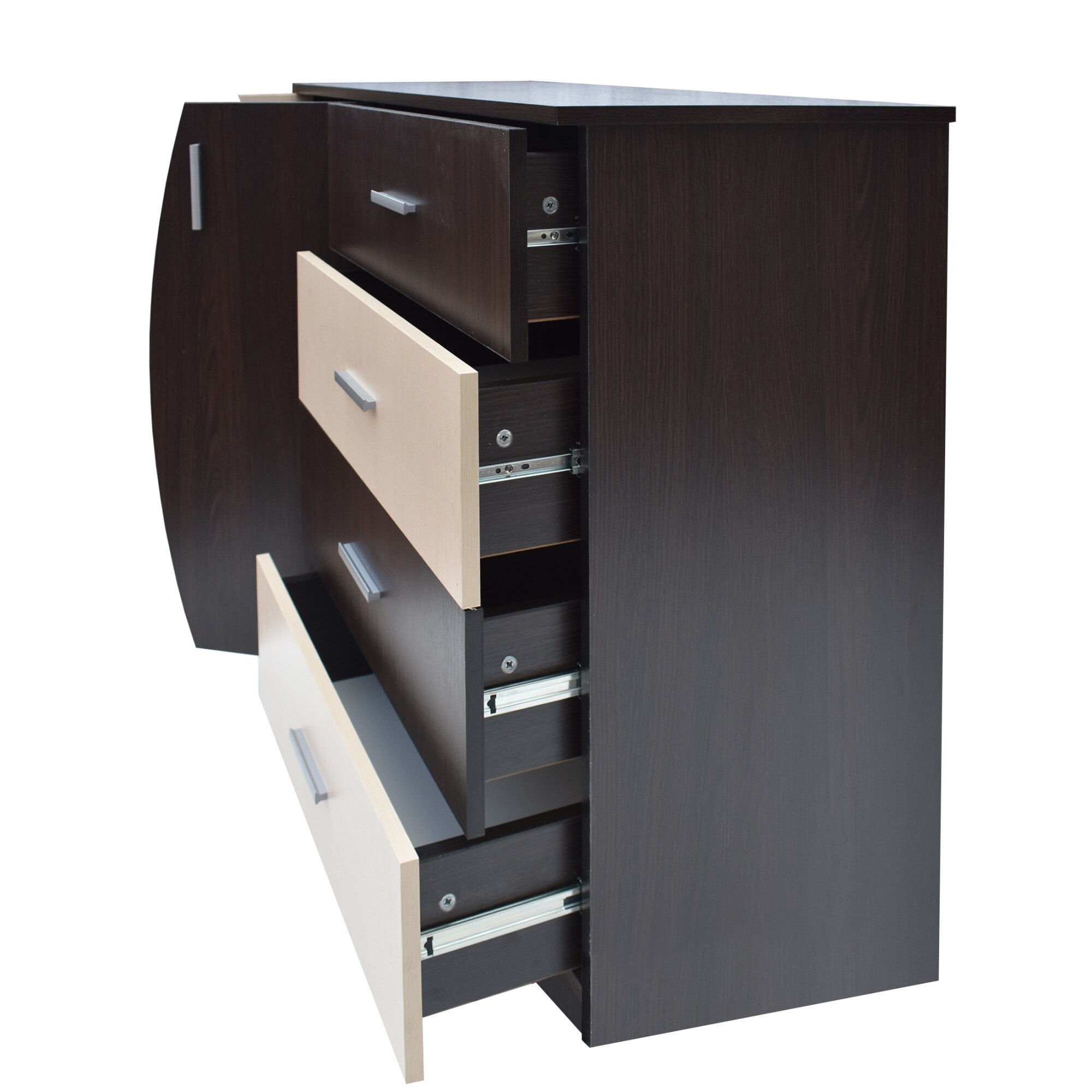 Comoda KF5, 101x44x90cm, Wenge - eMAG.ro