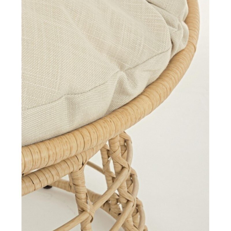 Fotoliu gradina Molly, Otel/Poliester, 69x92x78, Bej - eMAG.ro