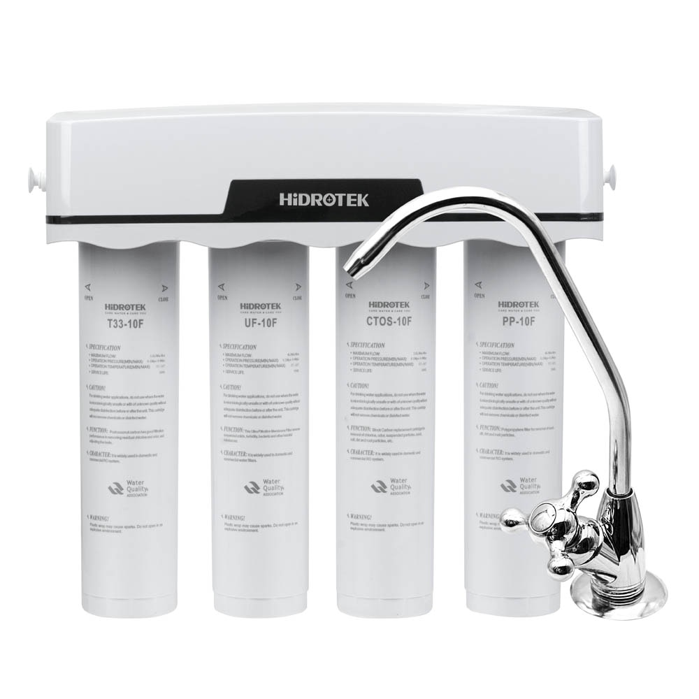 Sistem de filtrare a apei, Hidrotek, KUF-4, 4 filtre, PP+UF+CTO+T33 ...