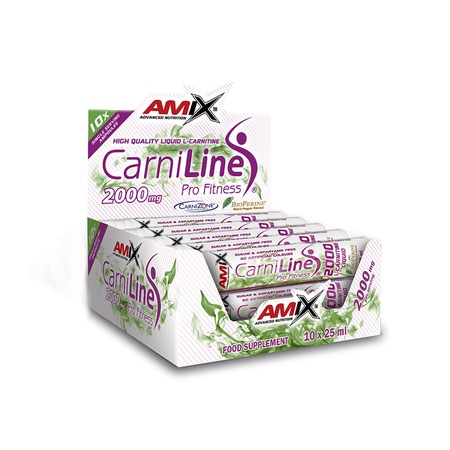 Set 10 Fiole, Amix, L-Carnitina CarniLine Pro Fitness aroma de Cirese ...