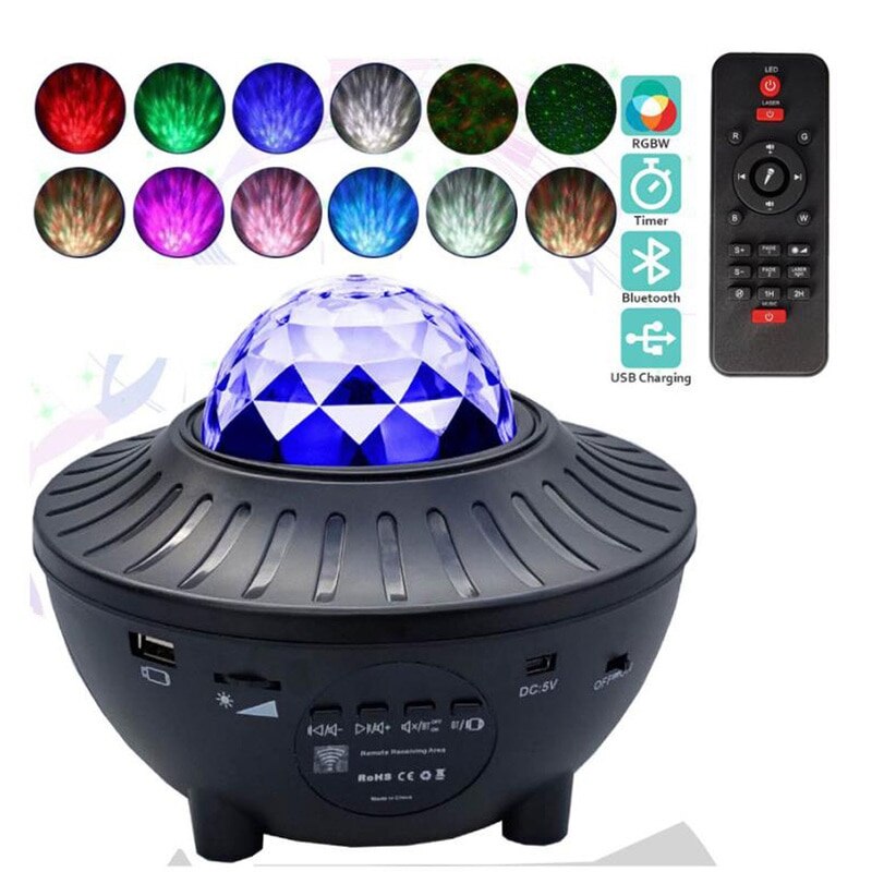 Proiector lumini LED Galaxie stele multicolore, FOXMAG24®, cu ...