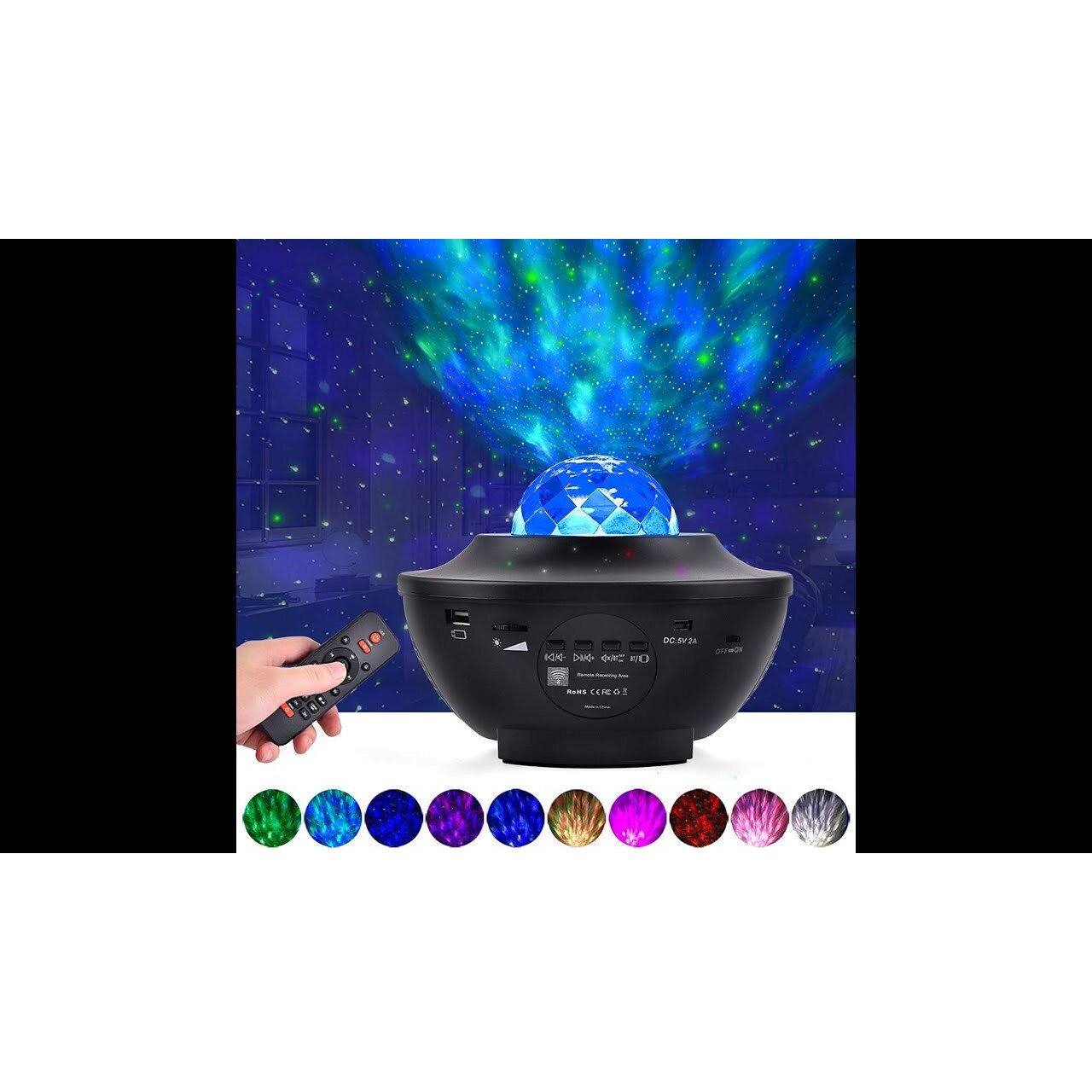 Proiector lumini LED Galaxie stele multicolore, FOXMAG24®, cu ...