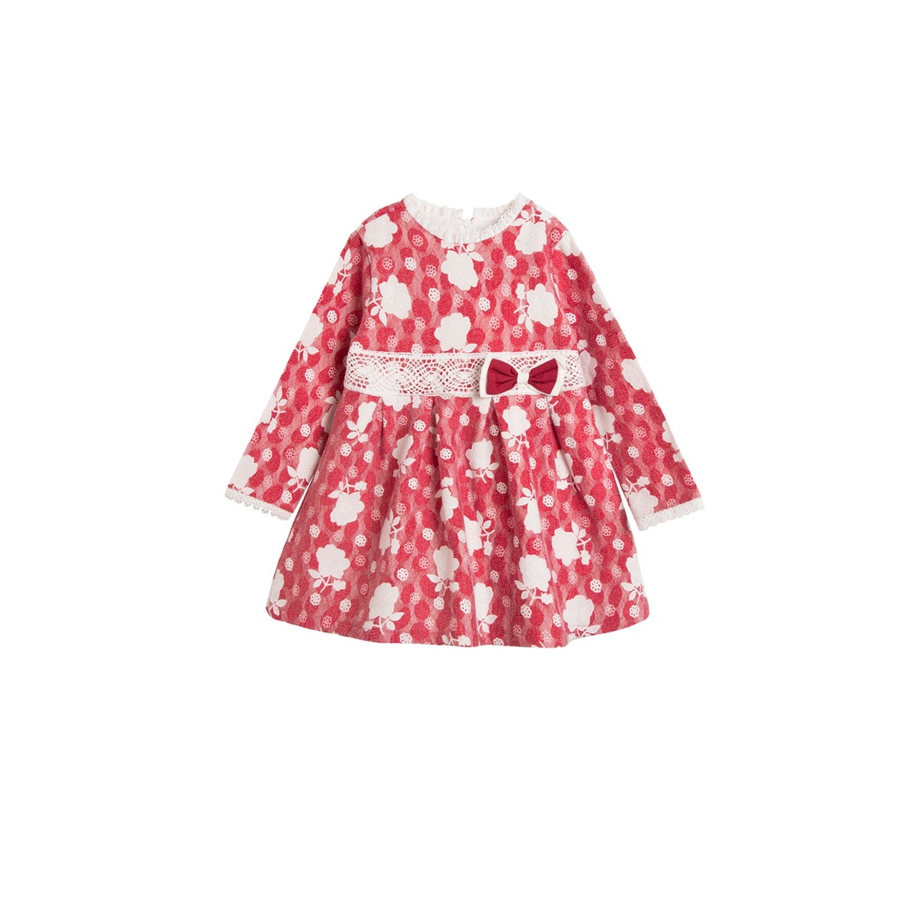 Rochie, poliester, rosu/alb, 5 ani, 110 cm - eMAG.ro