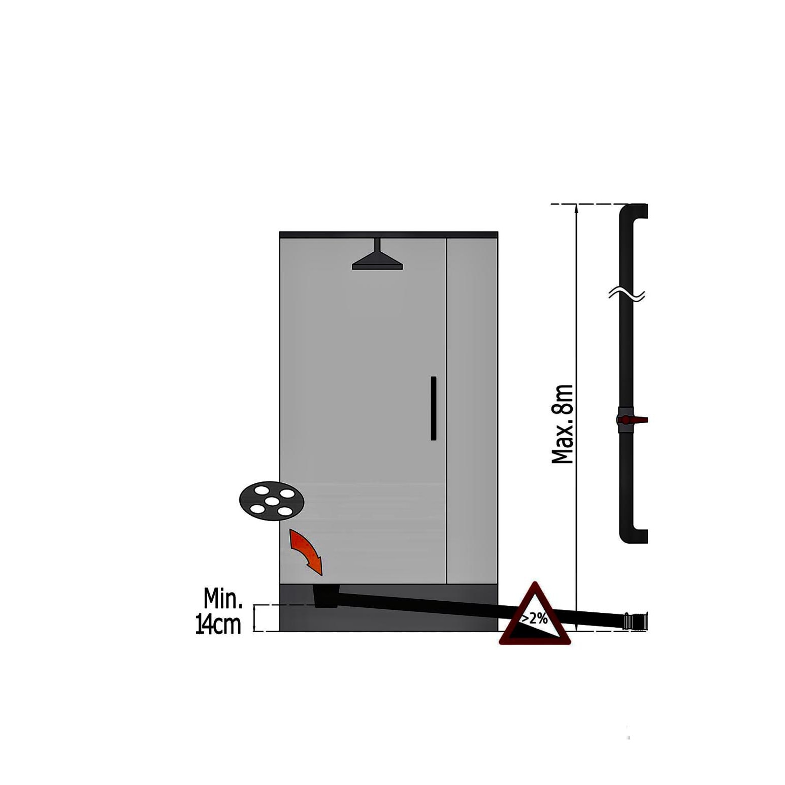 Pompa cu tocator pentru wc, Sanimax, model Sani400 UP+, electrica,400W ...