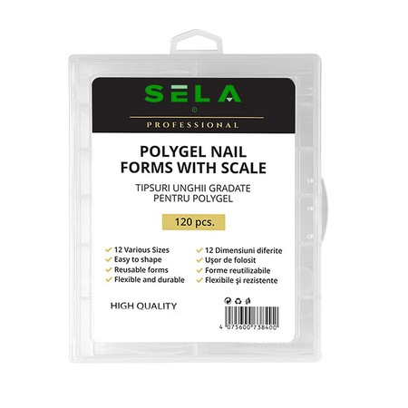 Set 120 Tipsuri Polygel Gradate, Refolosibile - Popits Dual Forms Sela ...