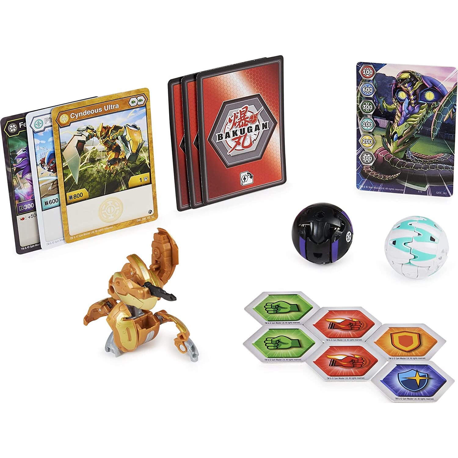 Set Bakugan Geogan Rising, Starter Pack - Cyndeous Ultra, Fenneca ...