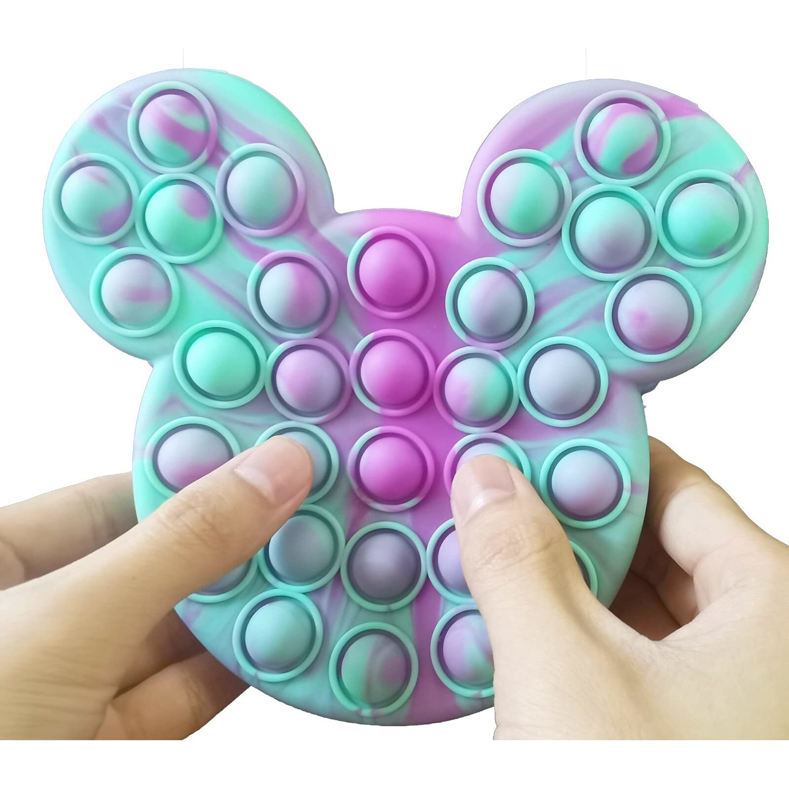 Jucarie Pop It Mickey Push Pop, Silicon, 16.5x15x3.5 cm, Multicolor ...