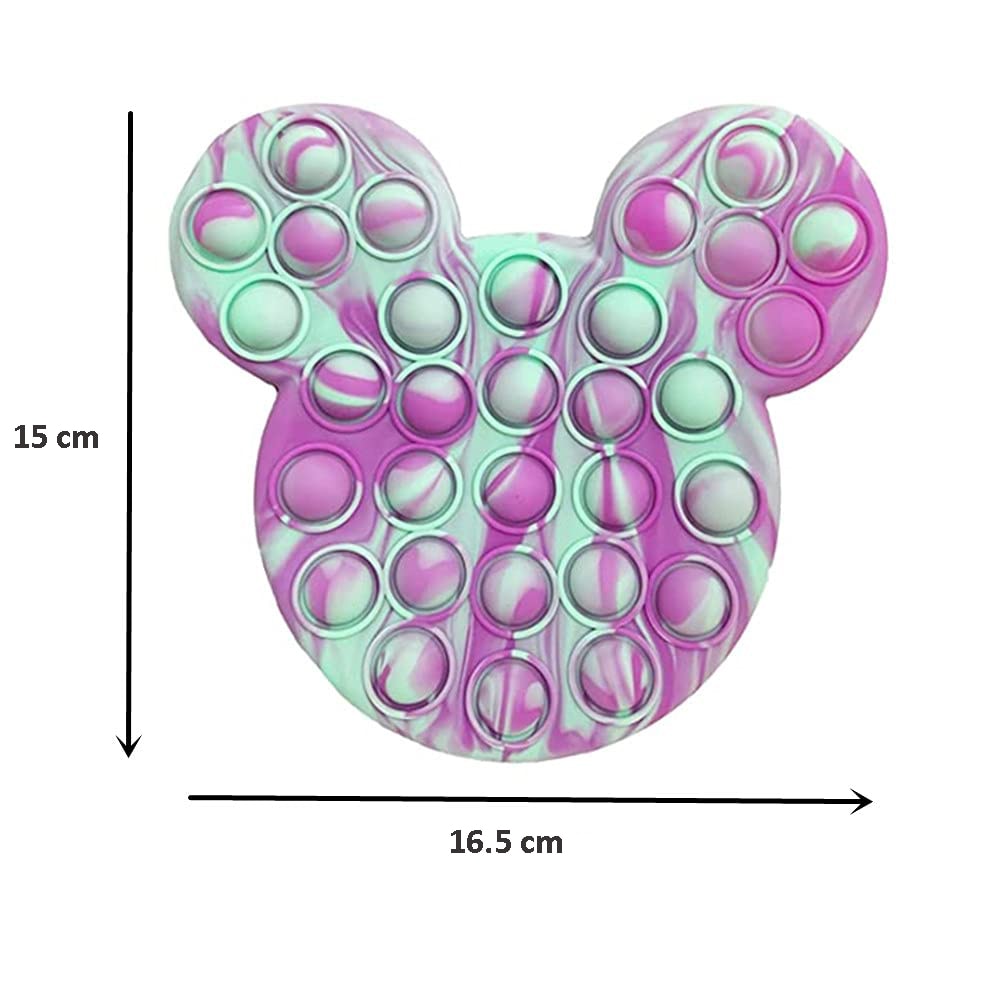 Jucarie Pop It Mickey Push Pop, Silicon, 16.5x15x3.5 cm, Multicolor ...