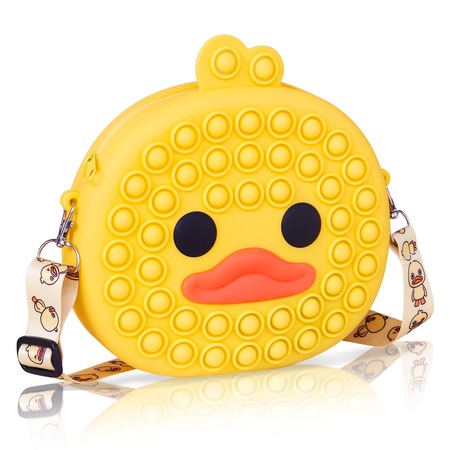 Jucarie Pop It Duck Push Pop, Silicon, 21x21x6 cm, Galben - eMAG.ro