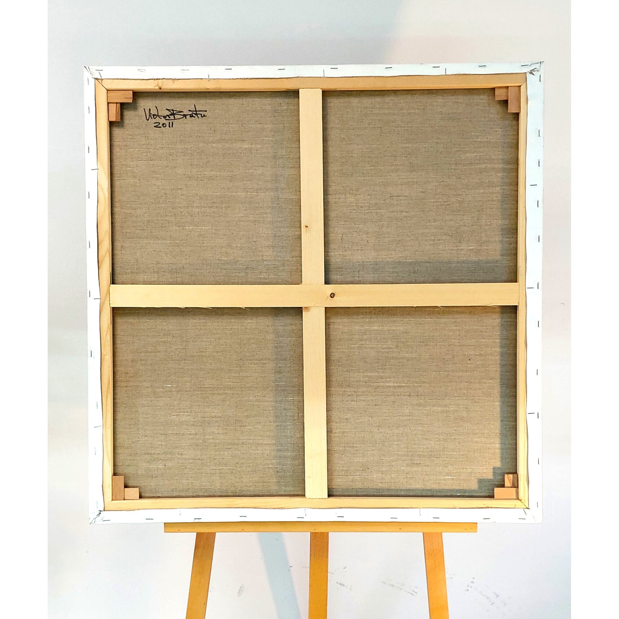 Tablou romanesc contemporan - Bratu Victor 80x80 cm - eMAG.ro