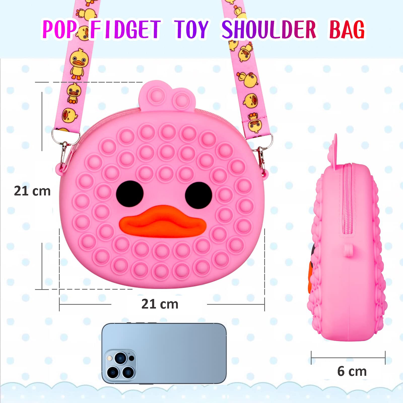 Jucarie Pop It Duck Push Pop, Silicon, 21x21x6 cm, Roz - eMAG.ro