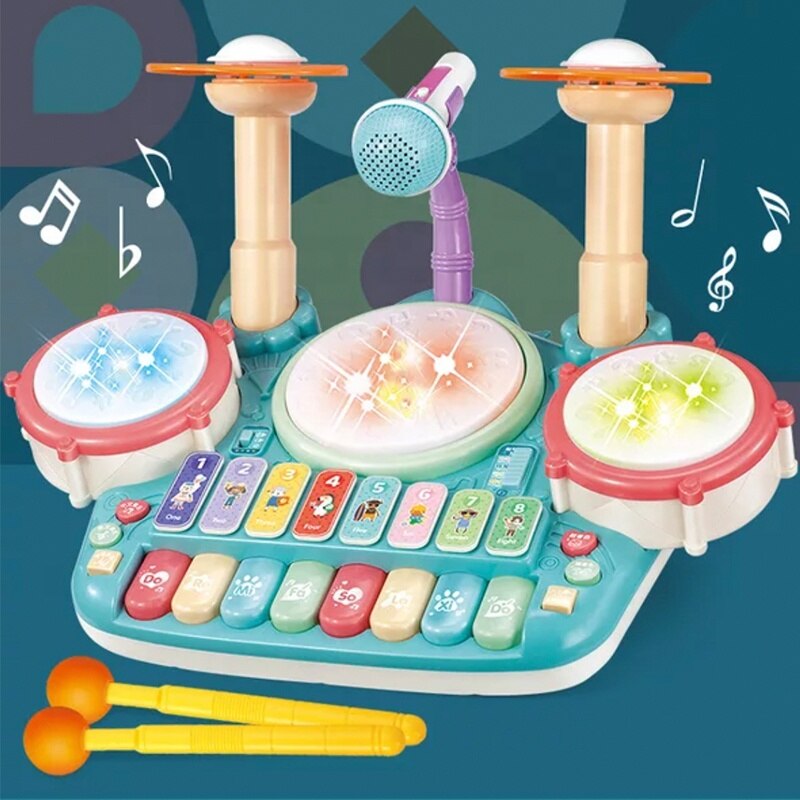 Set Muzical Copii cu Orga Electronica, Microfon, Tobe, melodii, ritmuri ...