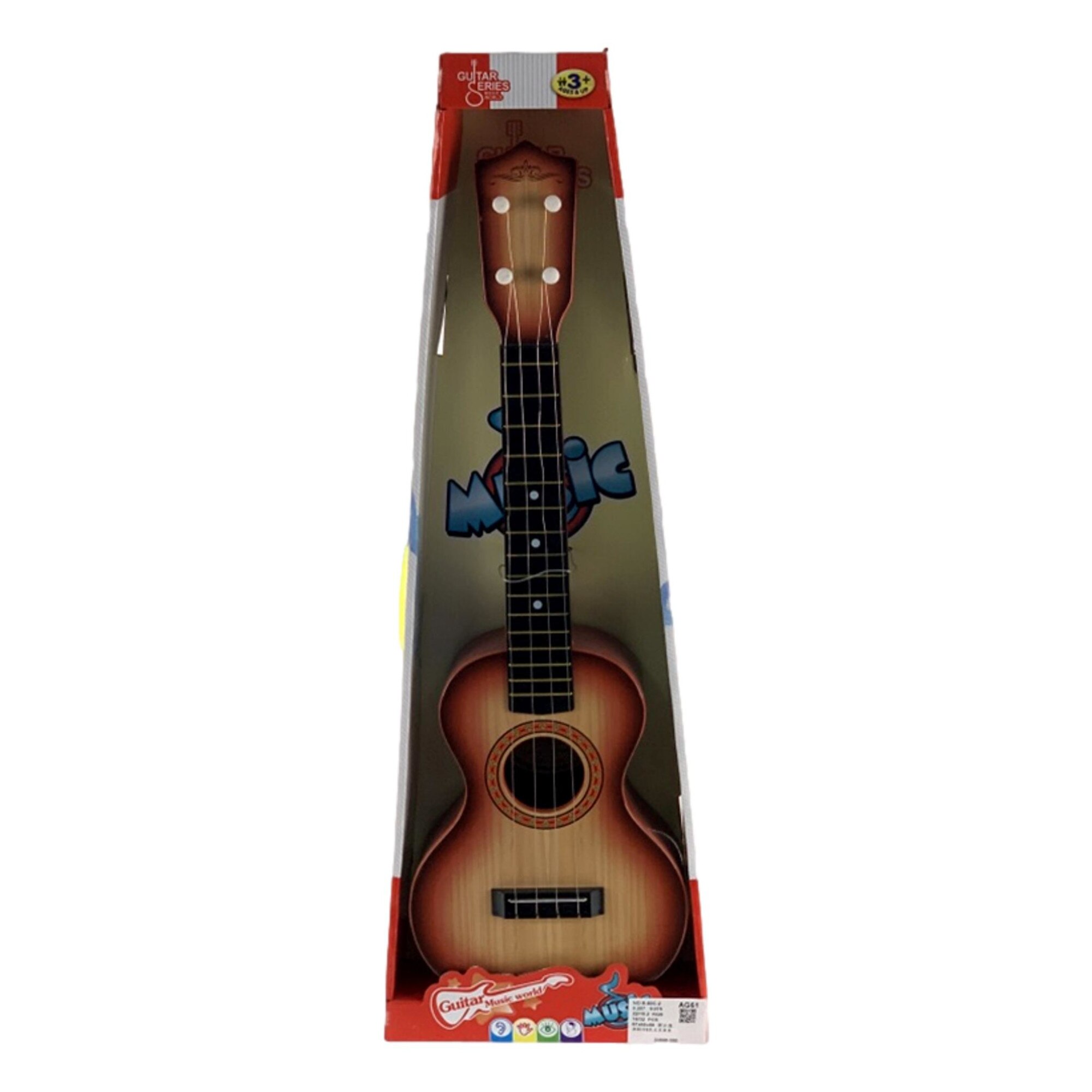 Chitara ukulele pentru copii cu corzi de plastic, reglabil, pana ...