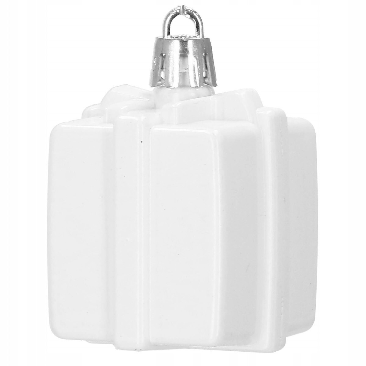 Комплект коледни топки и украса, Различни размери, Бели, 101 части ...