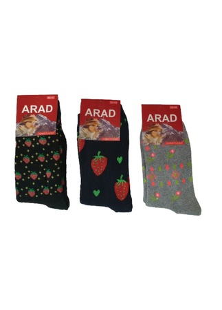 Set 3 bucati ciorapi flausati dama, 80% Bumbac, 36-40 Multicolor - eMAG.ro