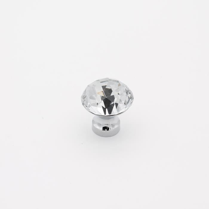 Set 20 de butoni pentru mobila, Zinc, Argintiu/Transparent - eMAG.ro