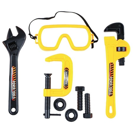 Set unelte de jucarie pentru copii, ochelari de protectie, cheie, mox ...