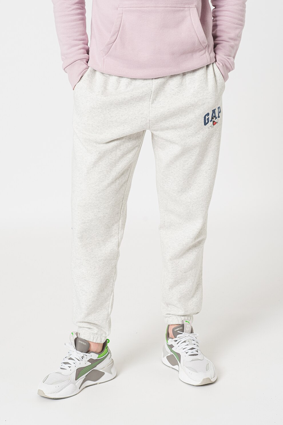 GAP, Спортен панталон със скосени джобове, Сив меланж, XL - eMAG.bg