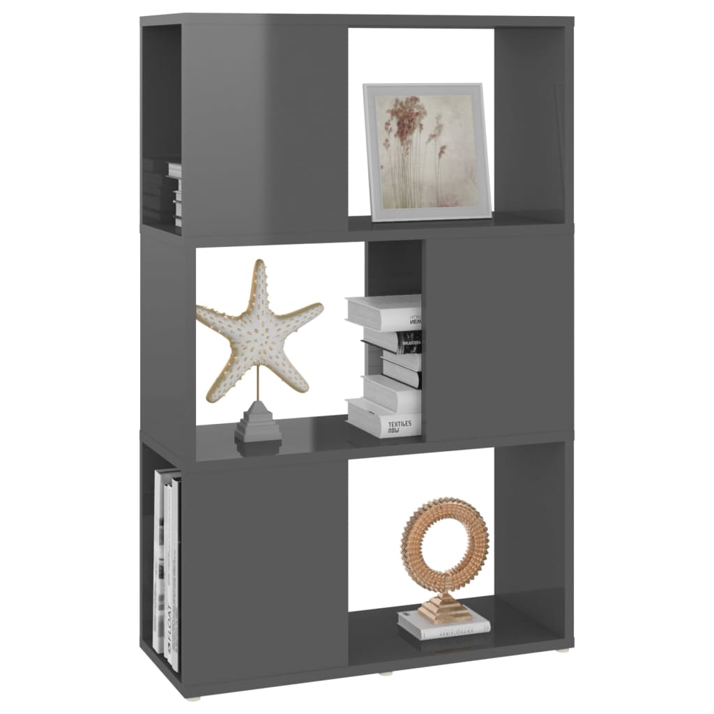 Biblioteca/Separator camera, gri extralucios, 60x24x94 cm PAL 809079 ...